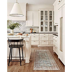 Chris Loves Julia x Loloi Jules Collection JUL-05 Lagoon / Brick 7'-6" x 9'-6" Area Rug