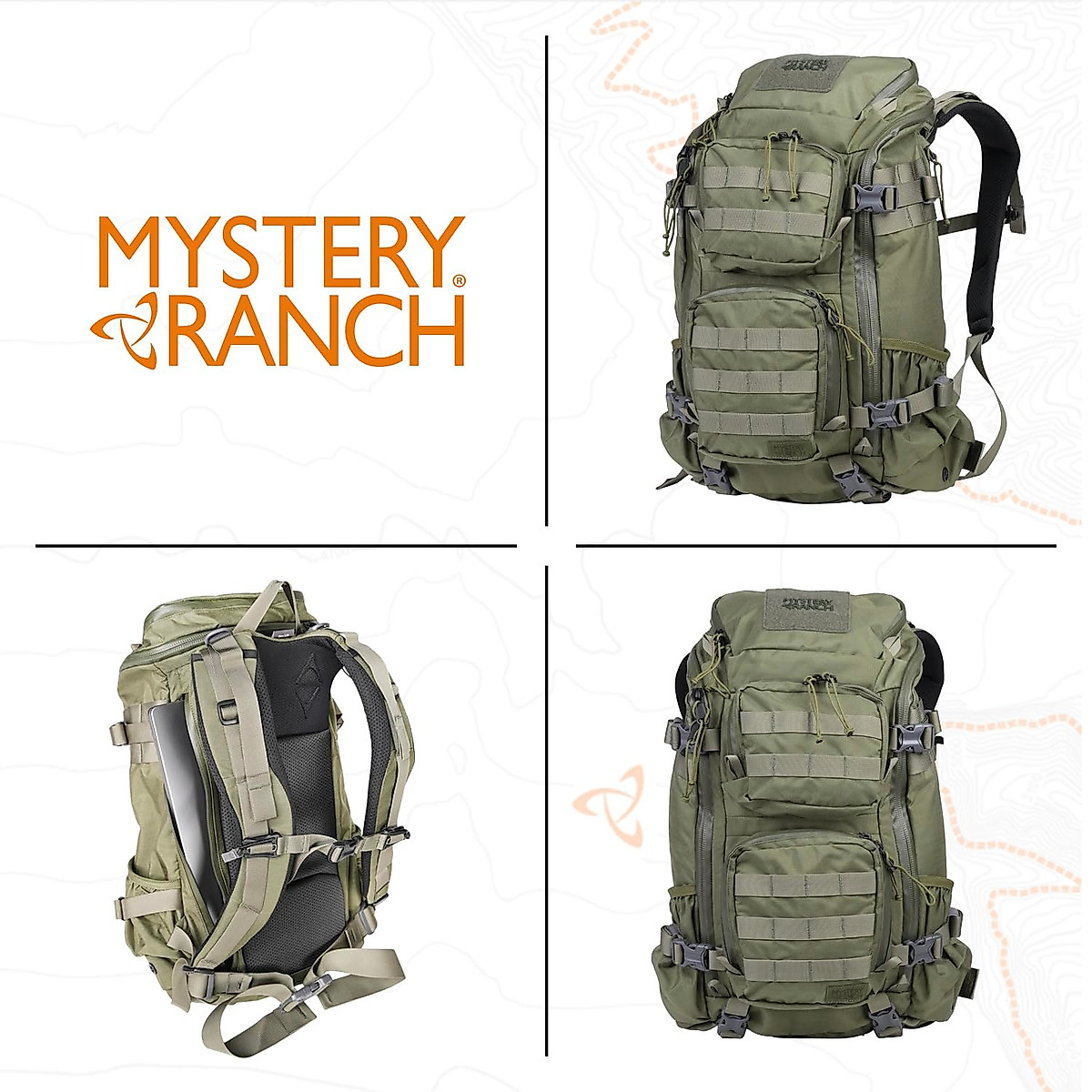 Mystery Ranch Blitz 30 Backpack - Tactical Daypack Molle Hiking Packs, 30L, L/XL,Forest