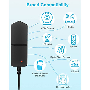 Aclorol 6V 2A Power Supply 12W 6V 1.5A 1A 0.5A 500mA AC/DC Adapter Universal Charger AC 100V-240V to DC 6 Volt 2 amp Repalcement Charger for Elliptical Monitor and More DC 6V Devices