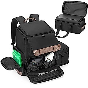 LoDrid Game Backpack Compatible with Xbox Series X with an Extra Console Bag, Game Travel Bag with Separated Storage Laptop Layer for 15.6”Laptop and Multiple Pockets for Gaming Accessories, Bag Only