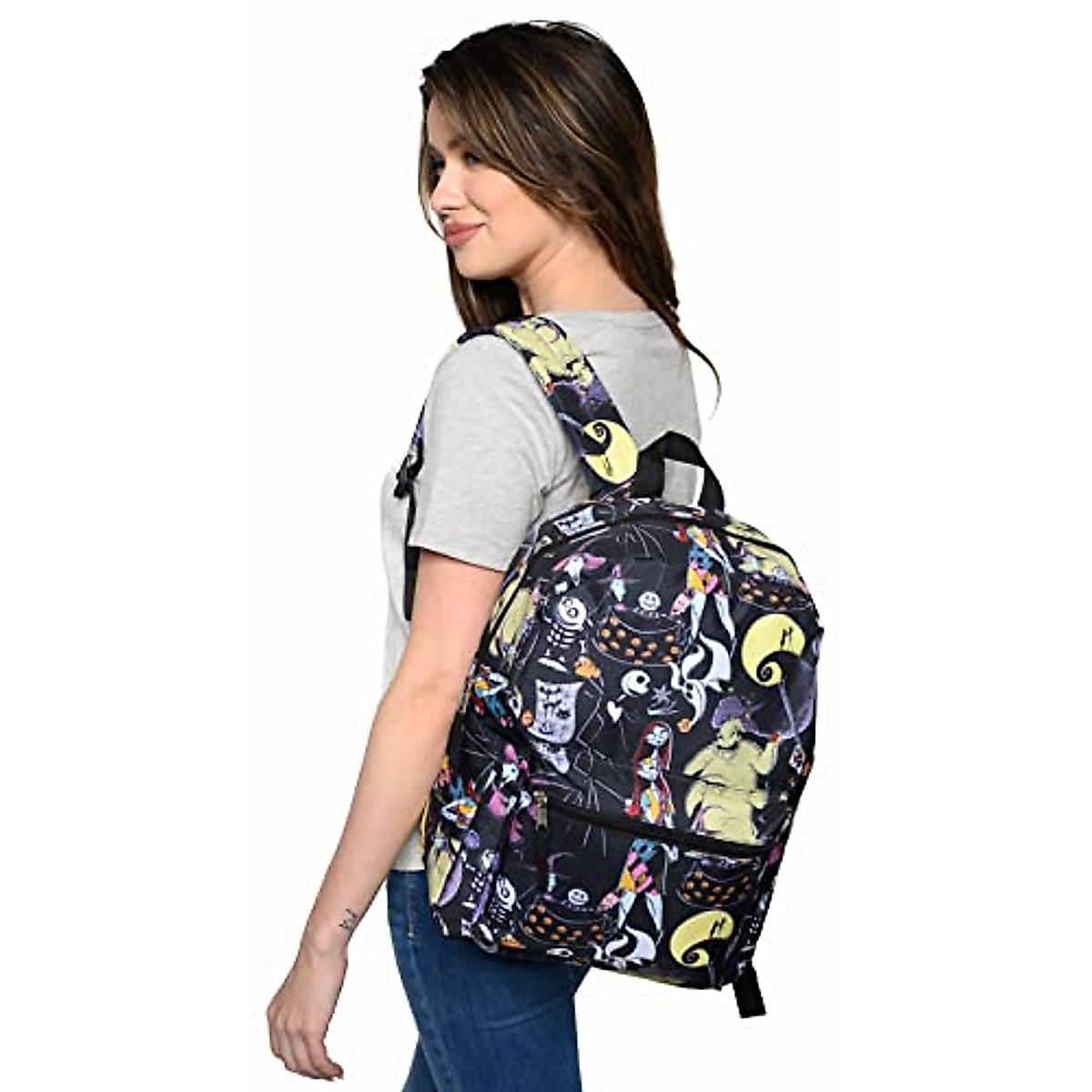 Disney Nightmare Before Christmas 16" Laptop Backpack Cargo Jack Skellington AOP