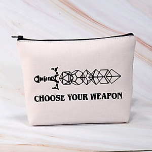 BDPWSS Choose Your Weapon D&D Gamer Makeup Bag Dragons D20 RPG Gaming Gift Dungeons Tabletop Role Playing Gamer Gift (Choose your dice)