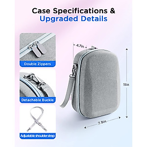 JOYROOM Carrying Case for Oculus Quest 2,Hard Carry Case Compatible with Meta/Oculus Quest 2 VR All-in-One VR Gaming Headset and Touch Controllers,Portable Protection Case for Travel and Home Storage