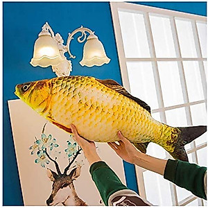 XIGUI 31 Inch Giant 3D Soft Fish Cushion Carp Plush Pillow Plush Throw Pillow, Home Ddecoration Kids Pillow Gift Stuffed Animal Toy