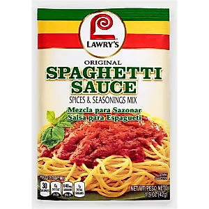 Lawry's Original Spaghetti Sauce Spices & Seasonings Mix, 1.5 oz (Pack of 12)