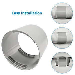 Qualward Air Conditioner Hose Extention Coupler 5.9 Inches, Portable AC Exhaust Vent Hose Connector Coupling Universal Fits Clockwise and Counter-Clockwise Thread Hose
