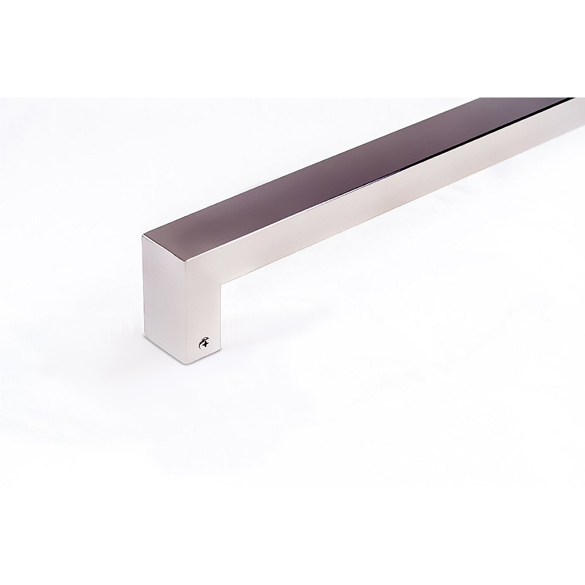 12 Inch Square Rectangle Flat Shape Stainless Steel Modern Contemporary Entry Door Handle Towel Bar Pull Shower Glass Sliding Barn Door Interior Exterior Door Pull Push Brush Nickel Satin Finish