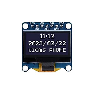 waveshare 0.96inch OLED Display Module, 128×64 Resolution, SPI / I2C Communication, White Version