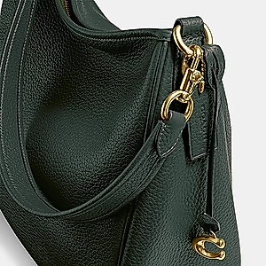 Coach Soft Pebble Leather Cary Shoulder Bag Amazon Green One Size