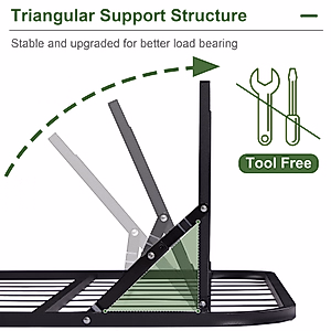 VECELO 14 Inch Foldable Metal Platform Bed Frame, Tool-Free Assembly/Box Spring Replacement/Quiet Noise Free-King, Black