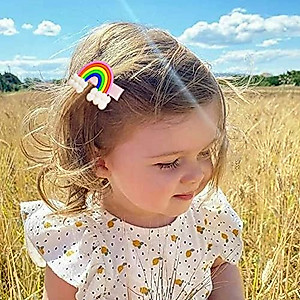 Hair Clips for Girls, 22 Pcs Toddler Hair Clip Candy Hair Accessories Rainbow Barrettes Hair Pins for Kids Girl Children(Box Package)