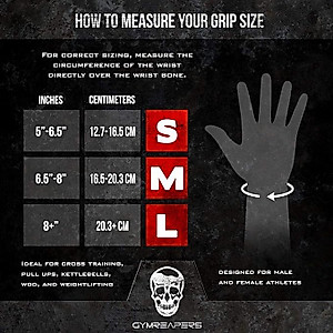 Gymreapers Weight Lifting Grips (Pair) for Heavy Powerlifting, Deadlifts, Rows, Pull Ups, with Neoprene Padded Wrist Wraps Support and Strong Rubber Gloves or Straps for Bodybuilding (Red, Medium)