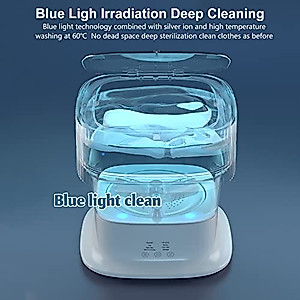 9L Portable Washing Machine, Folding Washing Machine Small Clothes Washer High Capacity Mini Washer for Apartments, Dormitories, Camping, Travel