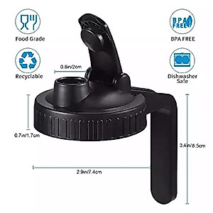 Mason Jar 64 oz Pitcher Half Gallon Pitcher with Wide Mouth Aesthetic Glass Pitcher With Lid and band Cold Brew Pitcher For Tea, Juices, Coffee, Lemonade – Pack Of 2