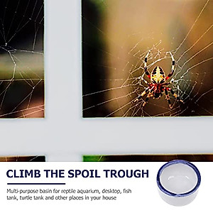 Ipetboom 12pcs Reptile Food Dish Bowl, Worm Dish Ceramic Pet Bowls Terrarium Bowls Reptile Water Sink for Leopard Gecko Bearded Dragon Tank Accessories, 2x2x1cm