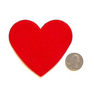 Playfully Ever After 3 Inch 28pc Felt Hearts (Red)