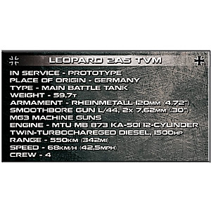 COBI Armed Forces Leopard 2A5 TVM German prototype tank
