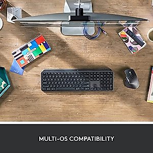 Logitech MX Keys & MX Master 3 Mouse for Business Combo, Wireless, Ergonomic, Secured Logi Bolt Technology, Bluetooth, Globally Certified, Windows/Mac/Chrome/Linux - Graphite