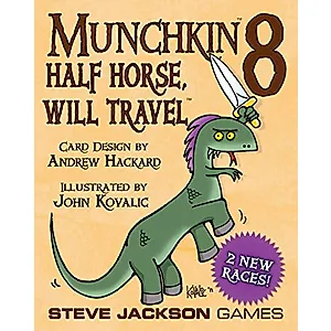 Munchkin 8 – Half Horse, Will Travel Card Game (Expansion) |112-Card Expansion | Adults, Kids, & Family | Fantasy Adventure RPG | Ages 10+ | 3-6 Players | Avg Play Time 120 Min | Steve Jackson Games