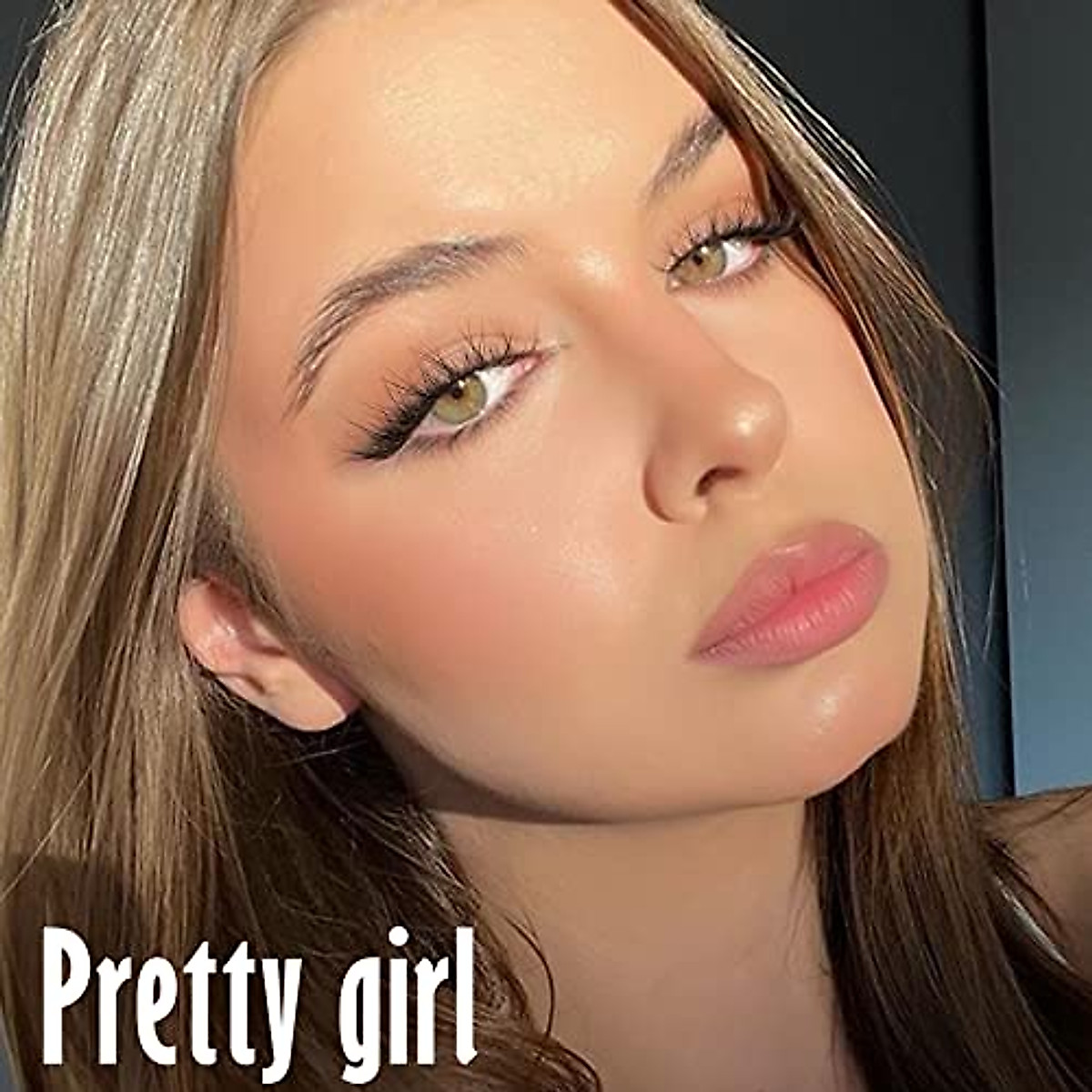 Wispy Lashes Natural Look False Eyelashes Clear Band Fluffy Faux Mink Cat Eye Lashes Pack 15mm 3D Light Fake Lashs that look like Extensions Soft Curly Lash Strips 7 Pairs