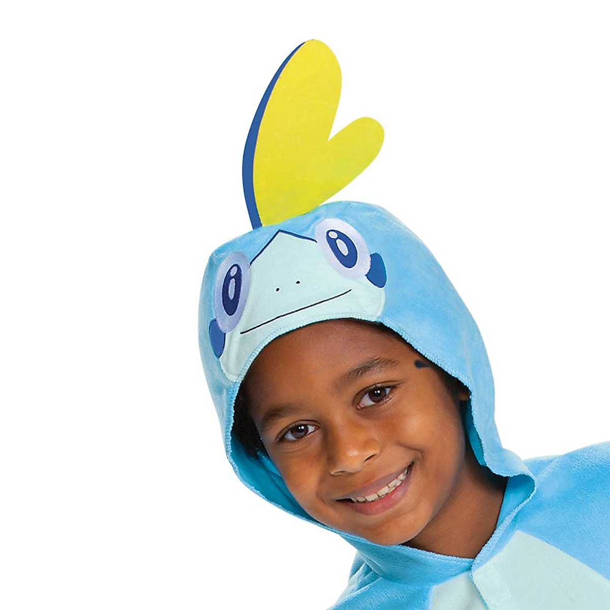 Sobble Pokemon Kids Costume, Official Pokemon Hooded Jumpsuit with Fin, Classic Size Large (10-12)