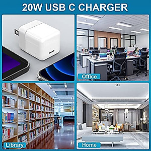 LUOATIP 3-Pack 20W USB C Fast Charger for iPhone 14/14 Plus/14 Pro/14 Pro Max/13/12/11/SE 2020 XS XR X 8, iPad, AirPods Pro, PD Type C Wall Block Charging Plug Cube Power Adapter Box USBC Brick