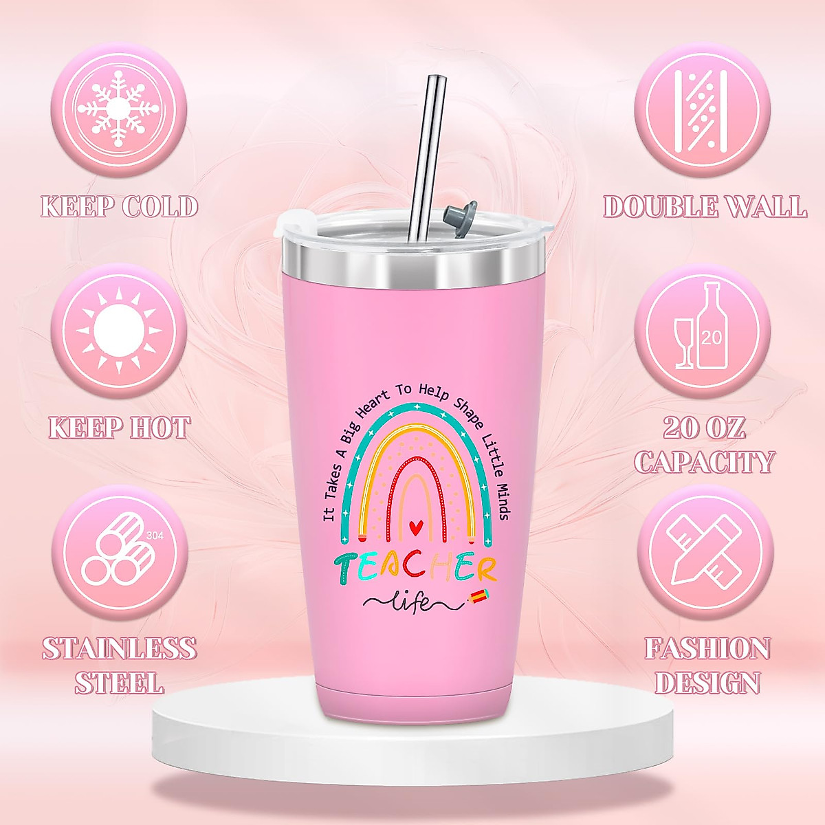 Best Teacher Gifts for Women, Teacher Appreciation Gifts for Appreciation Week, Back to School, Graduation, The End of Year, Retirement, Birthday, Thank You Teachers Gift With Tumbler, Notebook, Bag