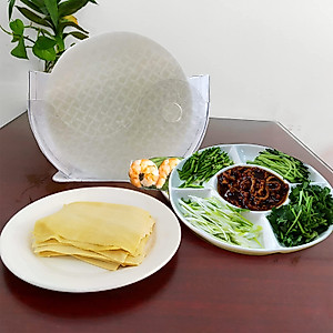 Mcvomv Rice Paper spring roll wrappers water bowl holder summer roll water bowl Water Bowl for soaking Rice Paper - egg rolls, making Fresh Spring Rolls (Rice Paper Not Included)