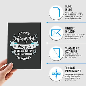 Thank You Card for Doctor | Awesome appreciation and gratitude card for men or women for any occasion: Birthday, Retirement, Graduation or just because.