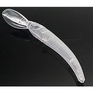 10PCS Unpainted topwater Minnow Fishing Lure 158mm 13.5g Crankbait Artificial Hard Bait Carp Pike Bass Wobblers Deep Diving Fishing jerkbait 9# Free Eye