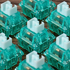 Mintcaps Linear Keyboard Switches Set 5 Pin Lubed Tactile Mechanical Keyboard Switches for Mechanical Gaming Keyboard Green Switches(10pcs)