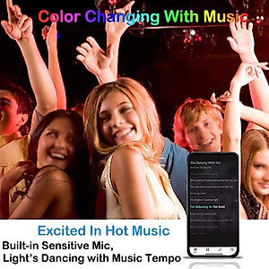 DIY LED Hexagon Wall Lamp Smart Light Panels RGB Cool Lights APP Control Sync Music for Office Game Room Bedroom Living Room (6 Pack)