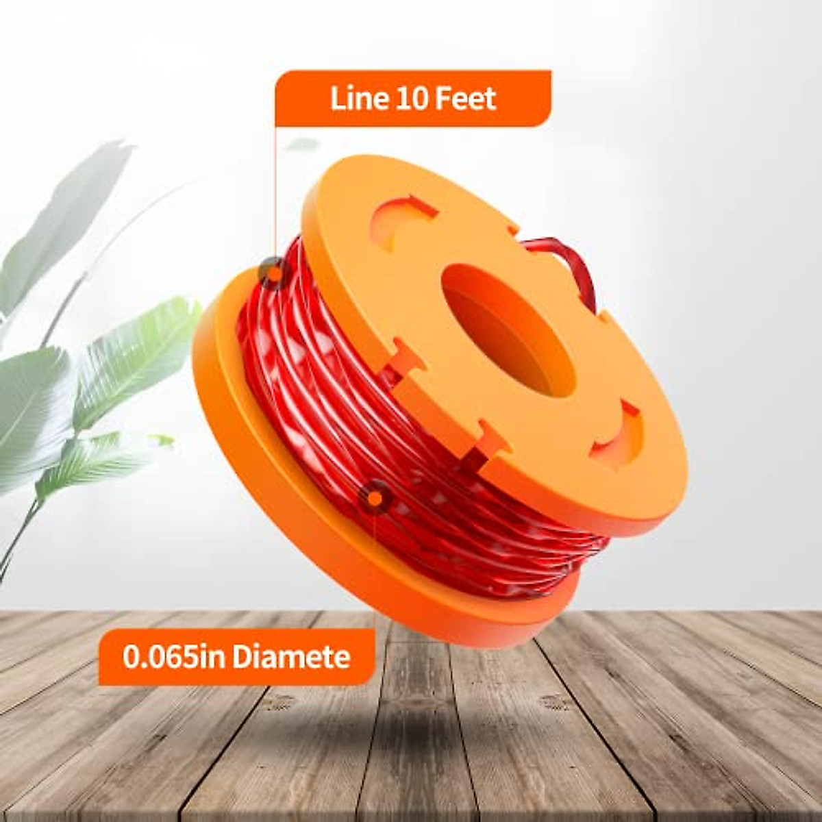 20 Pack WA0010 Trimmer String Compatible with Worx Weed Eater, 0.065" Autofeed Replacement Spool Trimmer Line for Worx Weed Eater (16 Line Spools + 4 Cap)