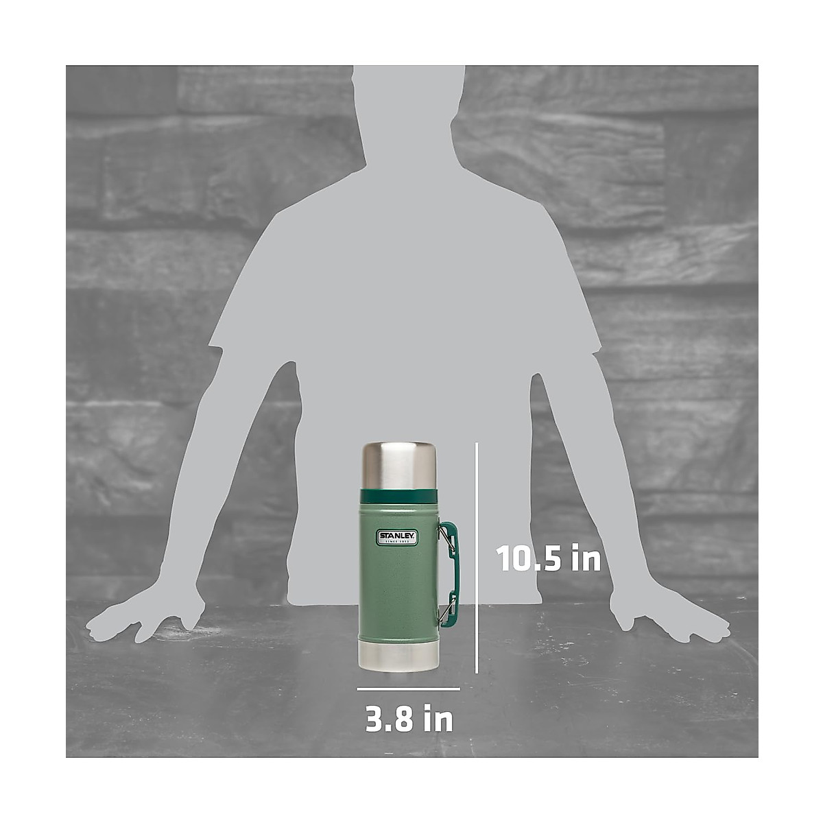 Stanley Classic Vacuum Food Jar 24oz Hammertone Green