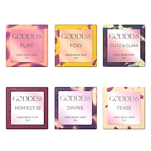 NATURAL AMERICAN Womens Bar Soap – Perfume Scents, 100% All Natural Soap for Women, Essential Oils, Organic Shea Butter – (6pk) Handmade Soaps for Women – GODDESS Women Soap, 5 oz Bar Soap for Women