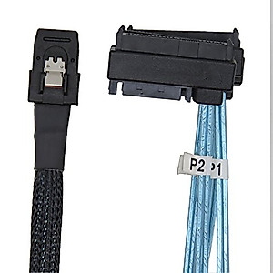 CableDeconn Mini SAS 36 SFF-8087 to (4) SFF-8482 Connectors with SATA Power 1m