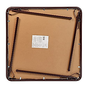 Flash Furniture Folding Card Table - Brown Foldable Card Table Square - Portable Table with Collapsible Legs