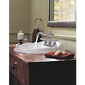 Delta Faucet Victorian Widespread Bathroom Faucet Chrome, Bathroom Faucet 3 Hole, Diamond Seal Technology, Metal Drain Assembly, Chrome 3555-MPU-DST