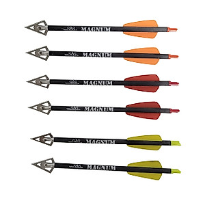SAS 7.5" Magnum Carbon Bolts for EK Cobra R9 or RX Hunting Crossbow (6/Pack - w/Broadheads)
