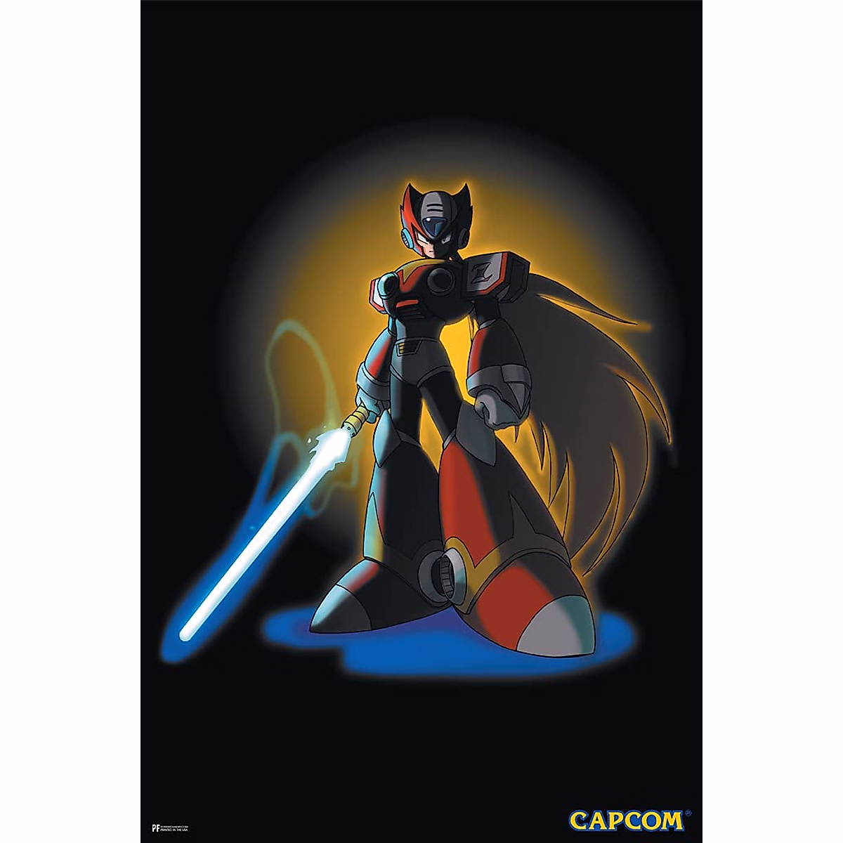 Mega Man Zero Blade Video Game Video Gamer Classic Retro Vintage 90s Gaming MegaMan Capcom Legacy Collection Megaman 11 Mega Man X Dr Wily Cool Wall Art Print Poster 12x18