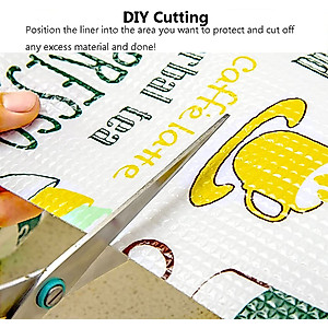 yuuzue Drawer Cushion Liner Shelf Liner for Kitchen Cabinets 17.7*78.7inch Non-Adhesive Cabinet and Drawer Liner Roll Shelf Fridge Mat Washable Table Mat ，Blue