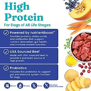 Solid Gold Dry Dog Food w/Nutrientboost for Adult & Senior Dogs - Made with Real Beef, Egg, and Pea - Barking at The Moon High Protein Dog Food for Energy, Digestive and Immune Support - 3.75 LB Bag