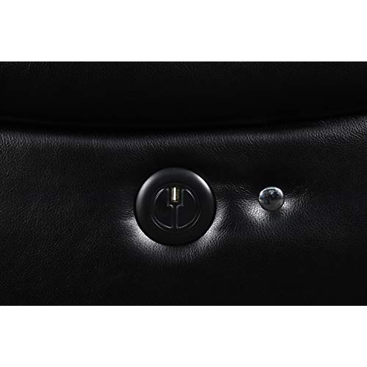 New Classic Furniture Flynn Sofa with Lighted Base, Black