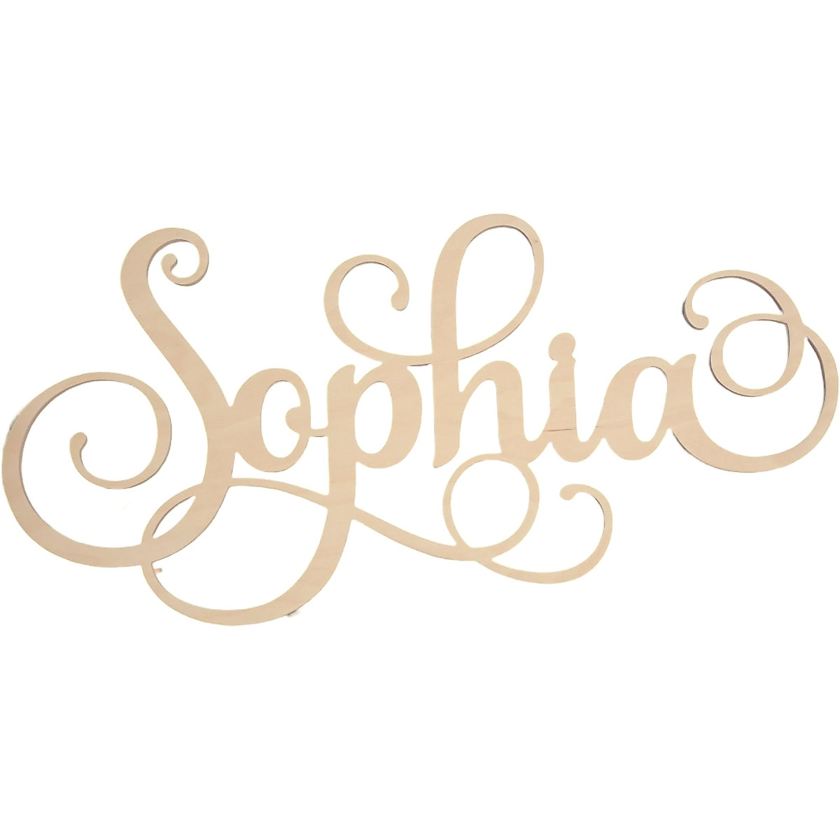 Custom Girls Name Nursery Wooden Sign, Sophia Font Personalized Nursery Decor, New Baby Gift, First Name Wood Cutout, Personalized Kids Room Sign Decor