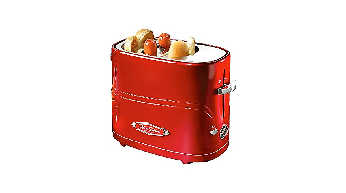 Nostalgia Retro 2 Slot Hot Dog Toaster - Crispy & Custom Toasting