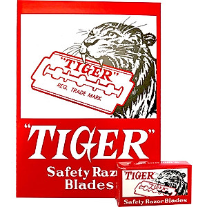 100 Tiger Carbon Double Edge Razor Blades