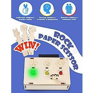 Poraxy STEM Science Kits for Kids Ages 8-12, 4 in 1 Robotics Engineering Starter Kit with Sensors, Wooden 3D Puzzles Building Kits, Smart Robot Toys, Gifts for 8 9 10 11 12 13 Year Old Boys and Girls