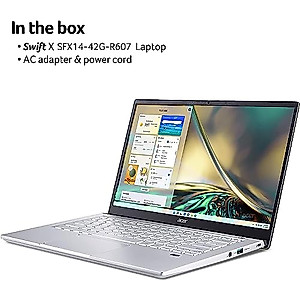 Acer 2023 Newest Swift X Laptop, 14" FHD Display, AMD Ryzen 7 5825U Processor, NVIDIA RTX 3050 Ti, 16GB RAM, 1TB SSD, 13 H of Use, Fingerprint Reader, Wi-Fi 6, Backlit KB, Thin & Light, Windows 11