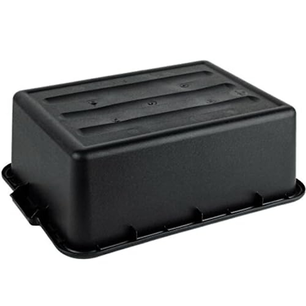 Gamla 6-Pack Polypropylene Bus Tub with Lid Set, 20x15x7 Inches, Durable Black Bus Box for Professional Food Service Use