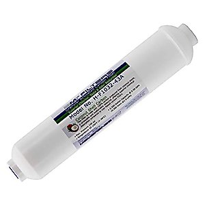 Inline Carbon Water Filter | 10" Length | 1/4" Threaded Female In/Out | For Chlorine Taste & Odor or Post Filter for Home RO | RO Stage 5 Polishing Filter (1, 1/4" Female Threade)